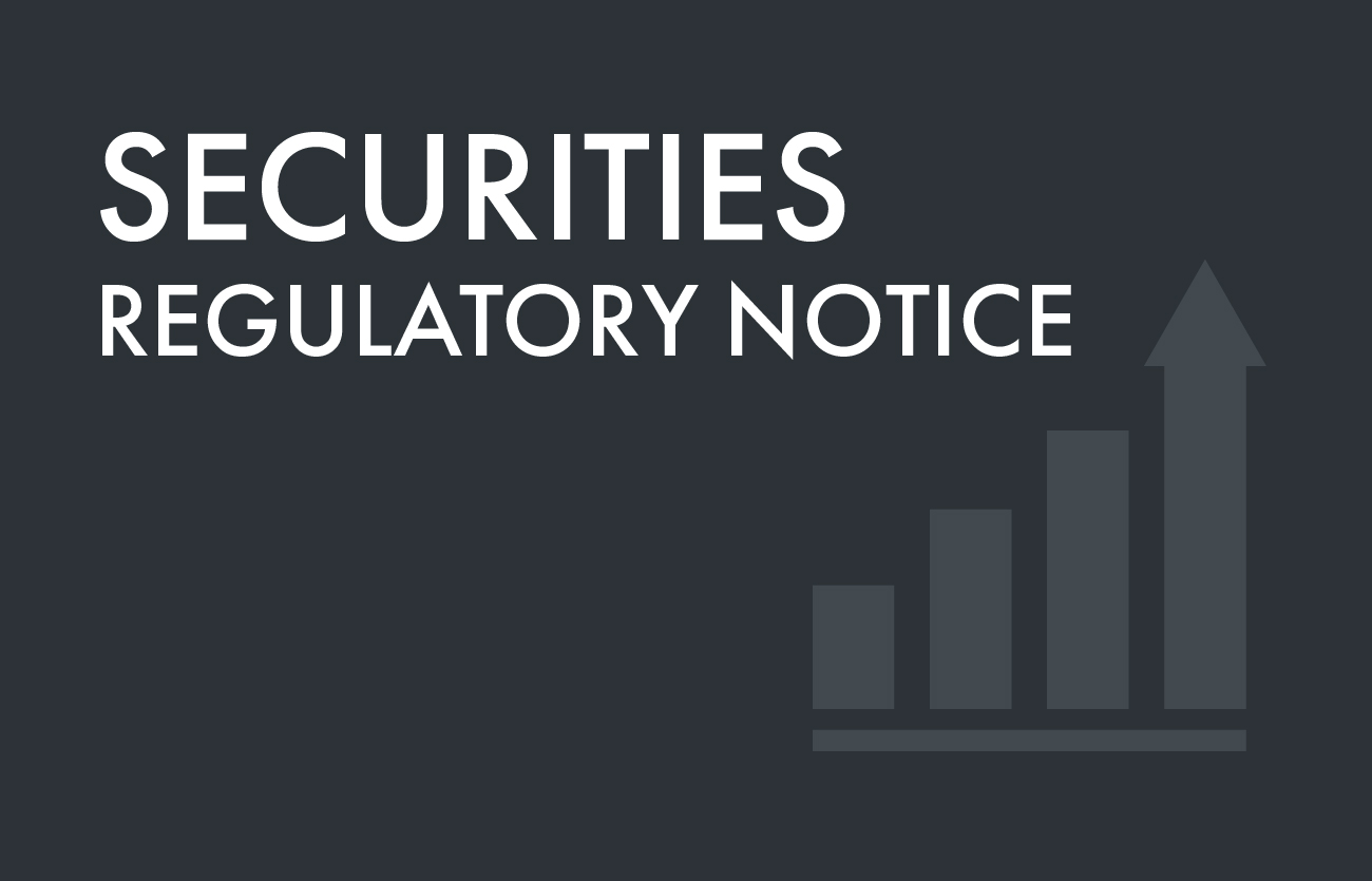 Securities Regulatory Notice | New Brunswick Financial and Consumer ...